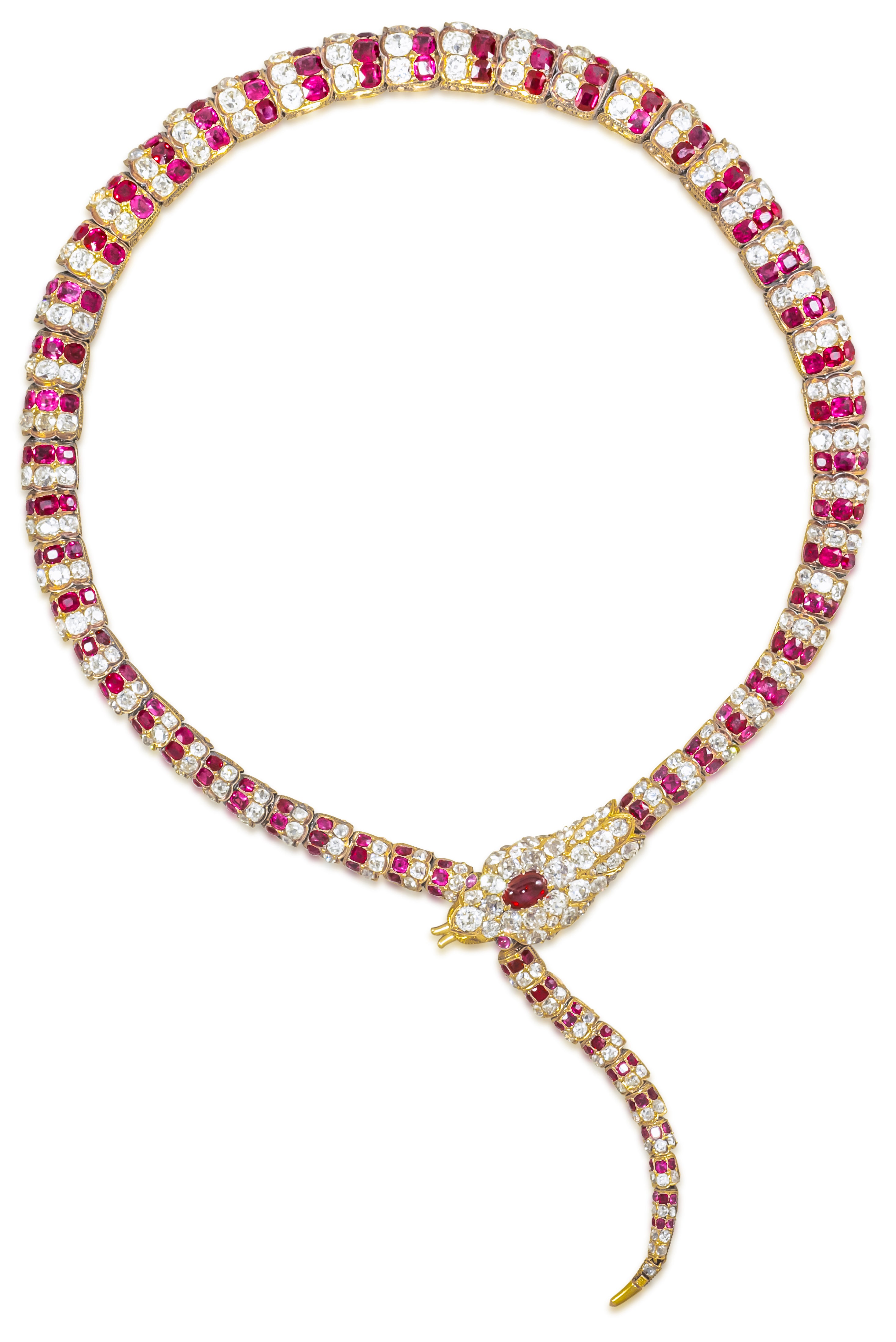 Vintage 18K Yellow Gold & Ruby Snake Necklace – Stephen Russell Shop